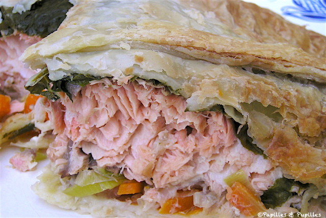 Saumon en croûte à la julienne de légumes