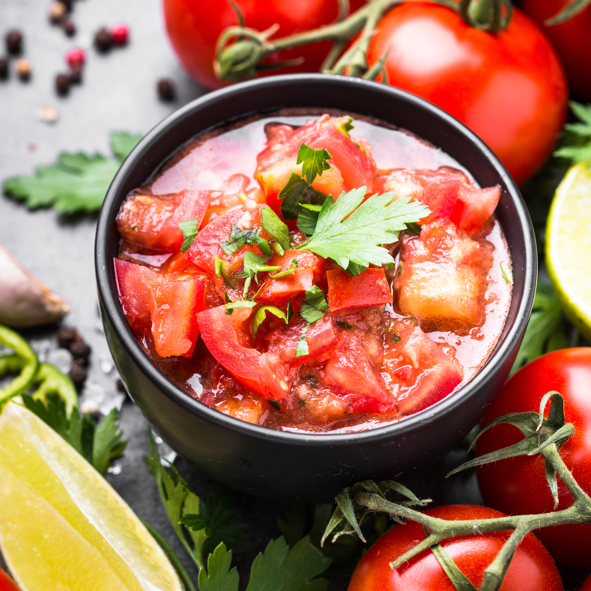 Recette salsa à la tomate et au persil