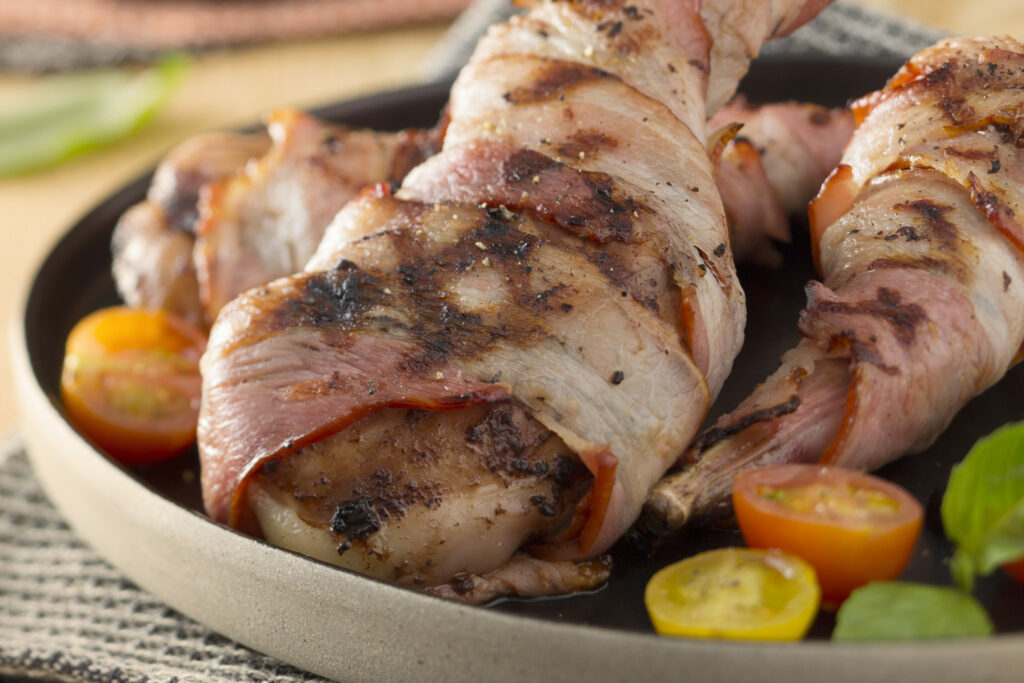 Gigolettes de lapin aux olives noires et au thym