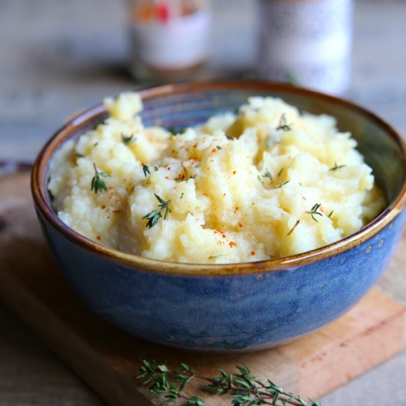 Purée de pois cassé au thym et piment d’Espelette