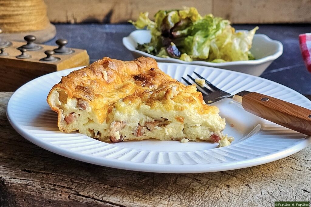 Quiche lorraine sans pâte aux lardons, facile