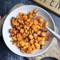 Navets rôtis au four, miel, paprika et piment