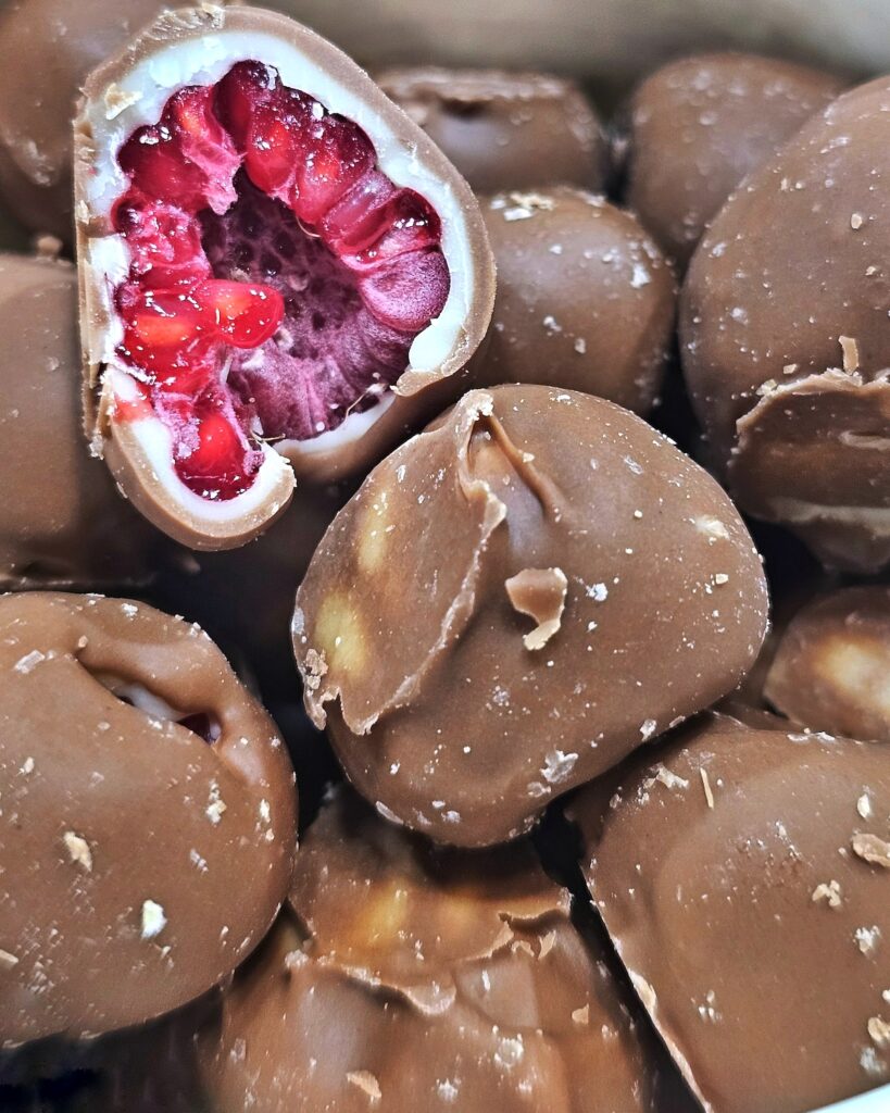Franui®, des framboises glacées enrobées de chocolat