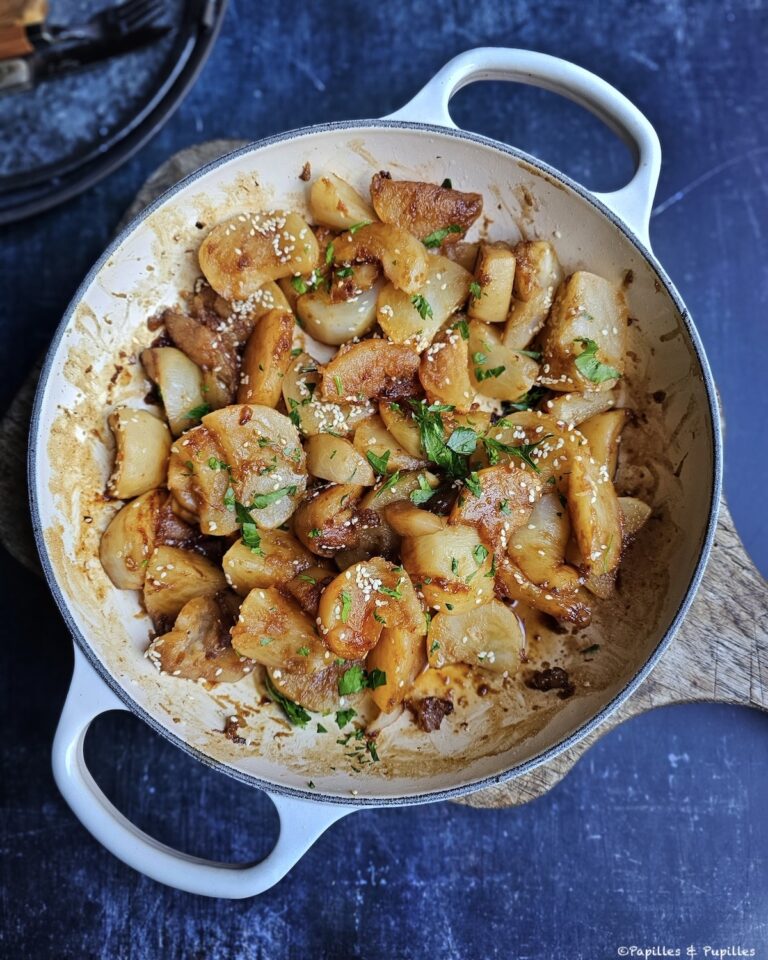 Navets à l’asiatique à la sauce soja et miel