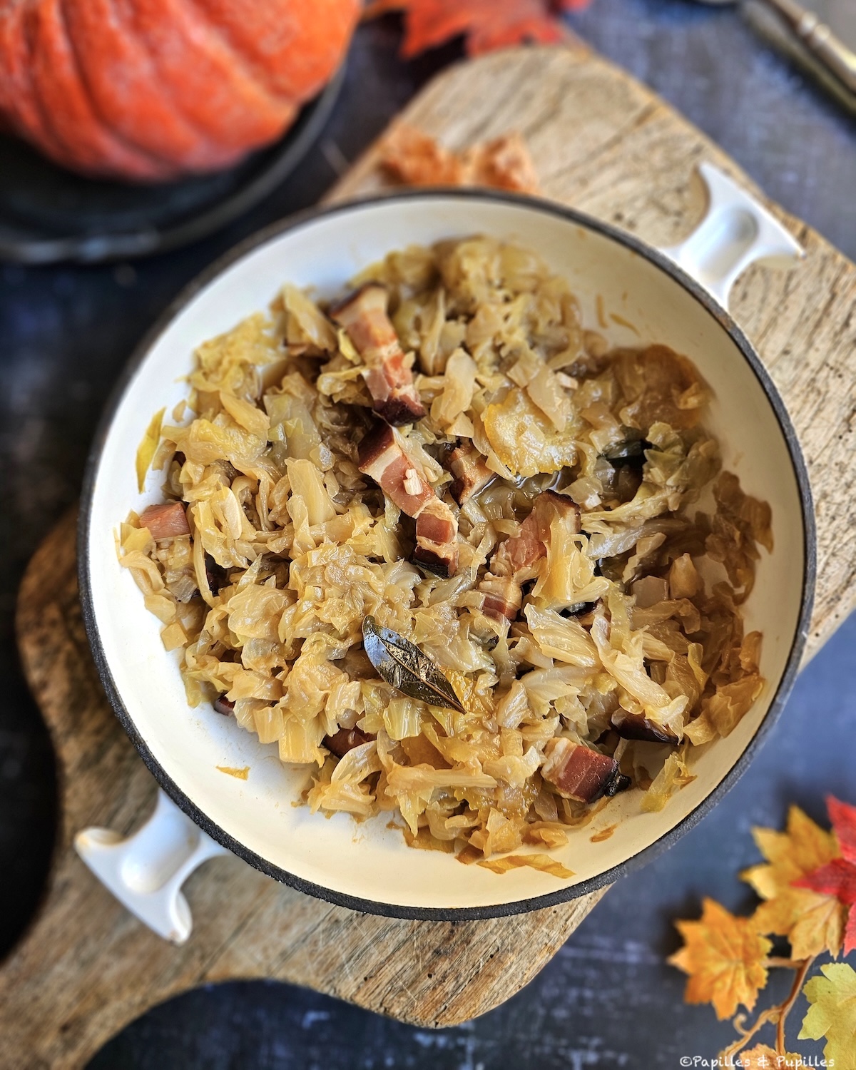 Recette de chou paysan au lard parfumé au citron